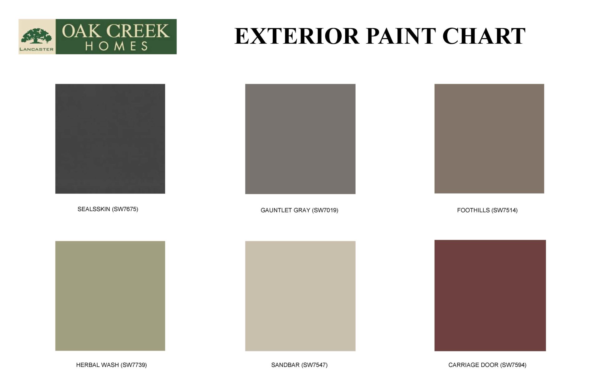 Lancaster Decor | Oak Creek Homes